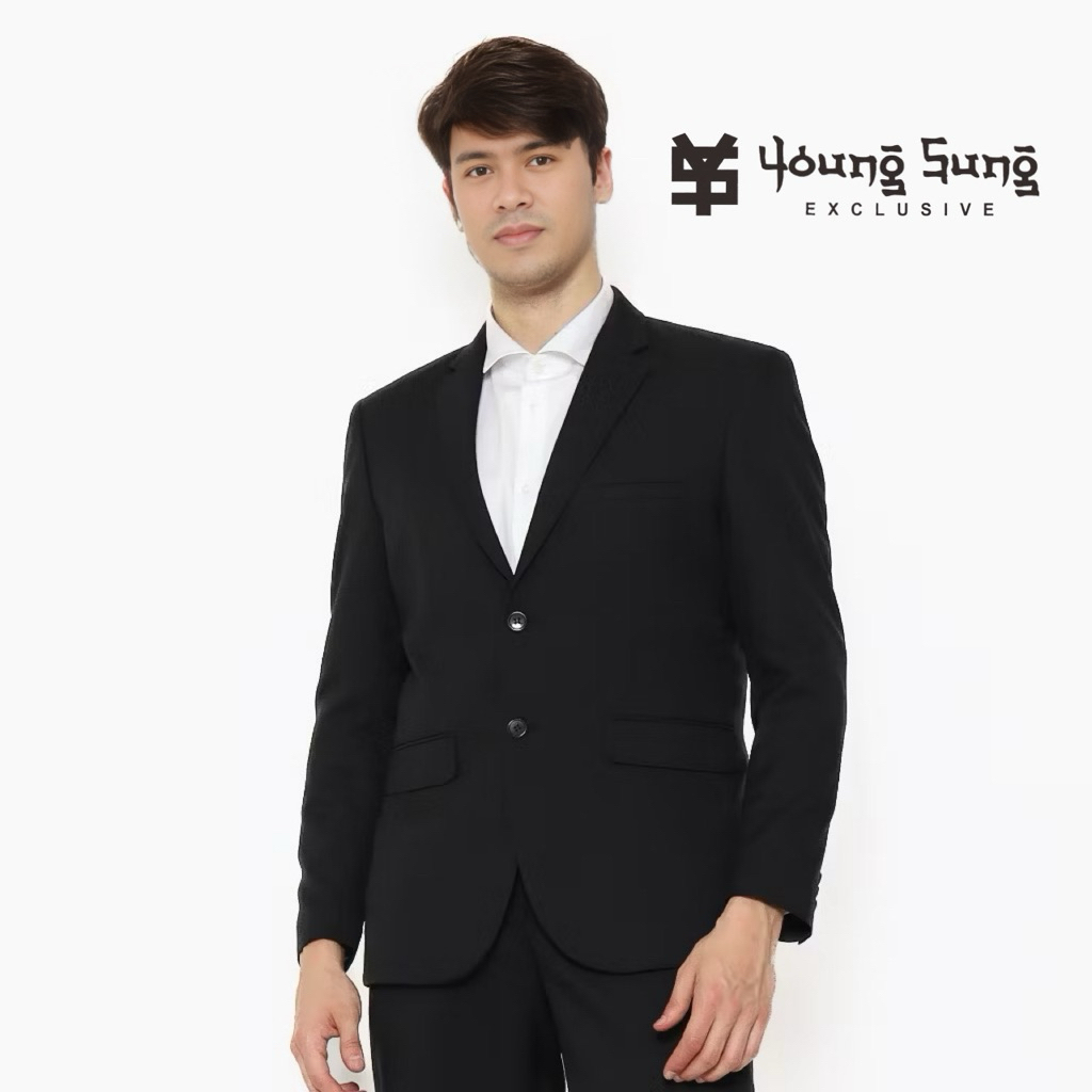 Jual 𝗬𝗼𝘂𝗻𝗴𝘀𝘂𝗻𝗴 𝗘𝘅𝗰𝗹𝘂𝘀𝗶𝘃𝗲 - Jas Blazer Pria Formal Slim Fit Hitam Premium Kancing 2 Size S M L XL ...