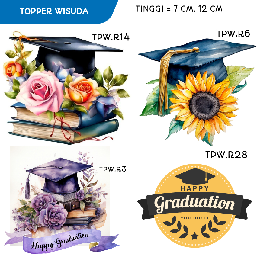 Jual ASHJENA Topper Wisuda Toper Graduation Perpisahan Hiasan Buket ...
