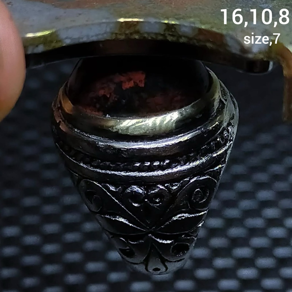 Jual Cincin batu akik asli badar besi kebumen merah lengket magnet ...