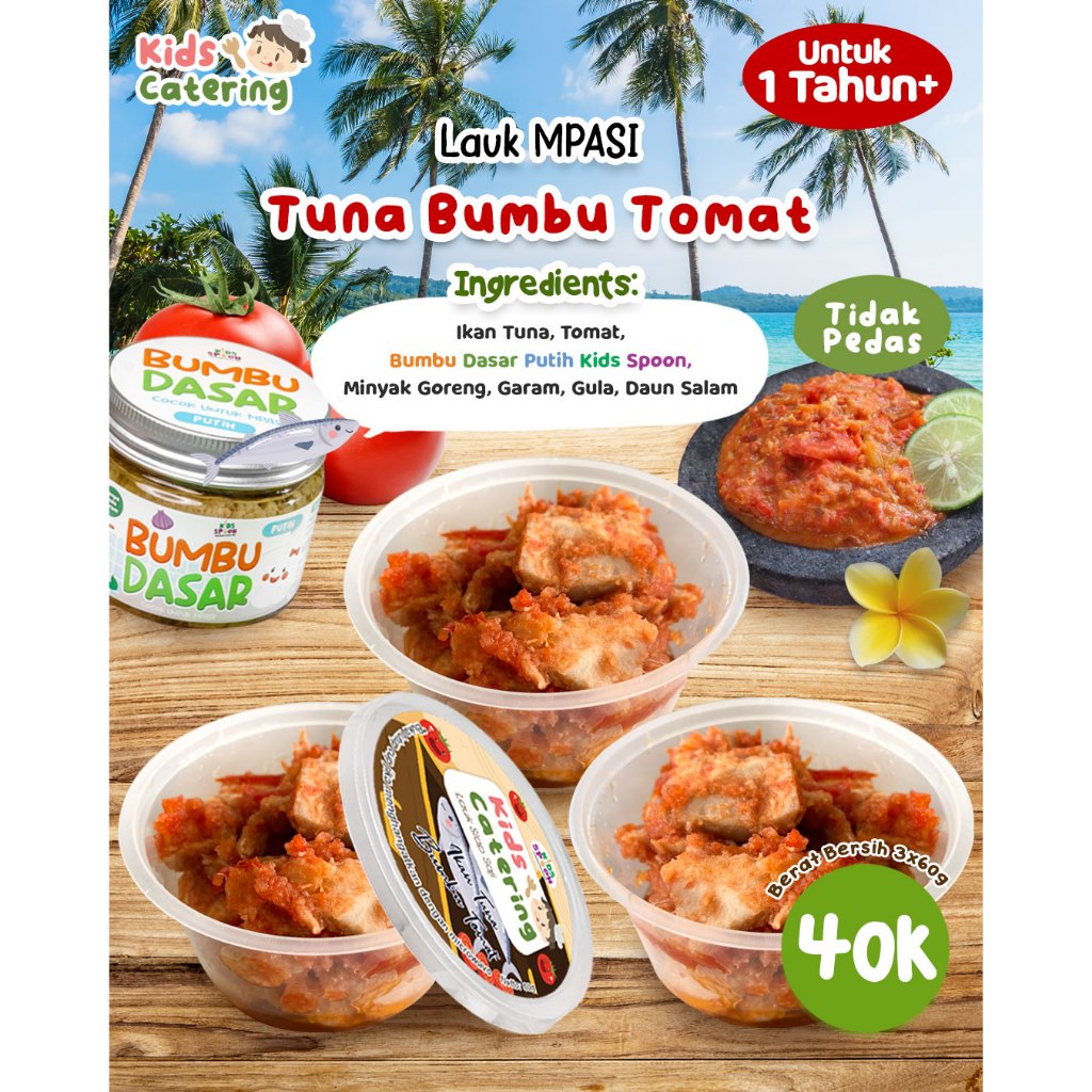 Jual Kids Spoon Lauk Mpasi Varian Tuna Bumbu Tomat (Frozen) | Shopee ...