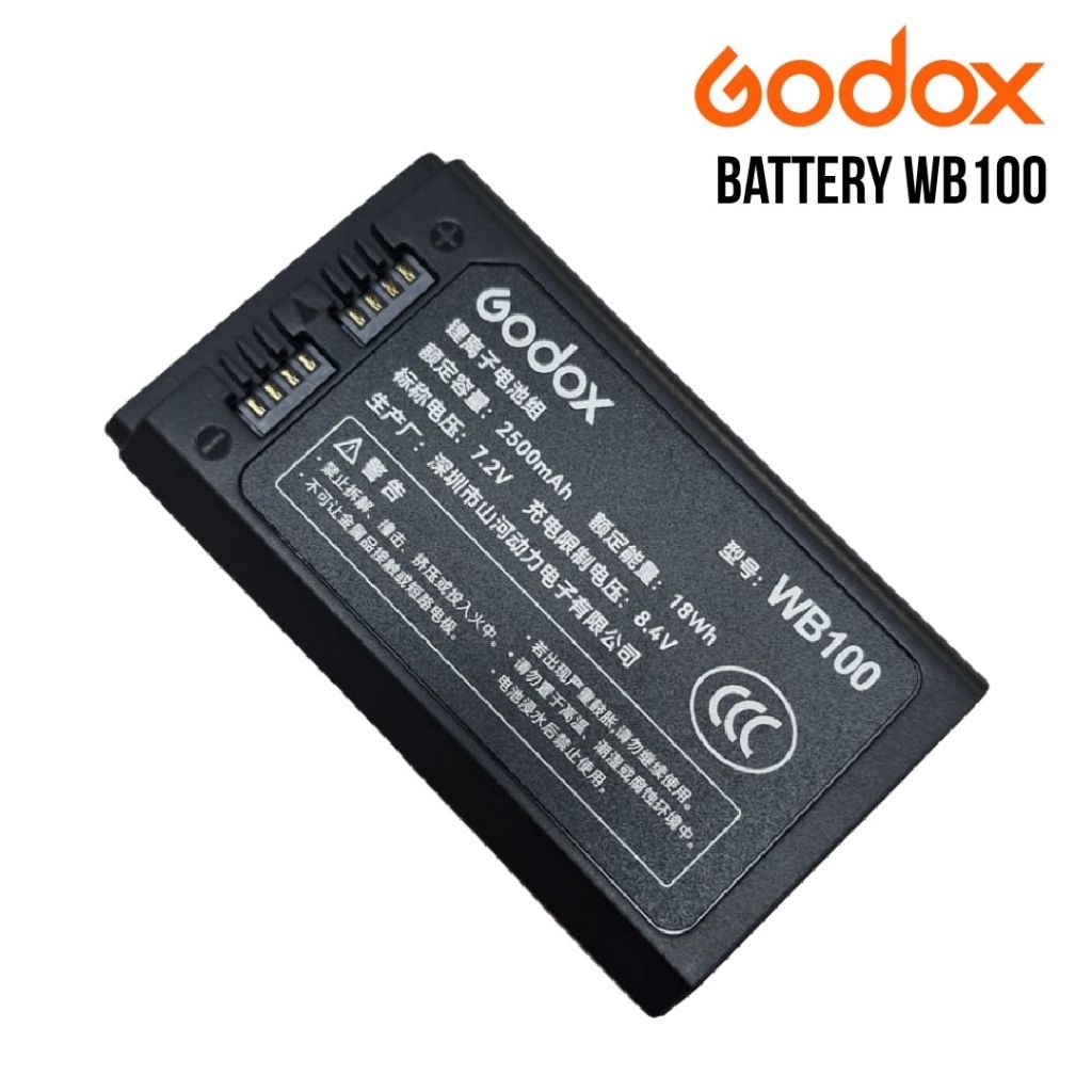 Jual Godox WB100 BATTERY For AD100Pro, AD100 Flash Battery | Shopee ...