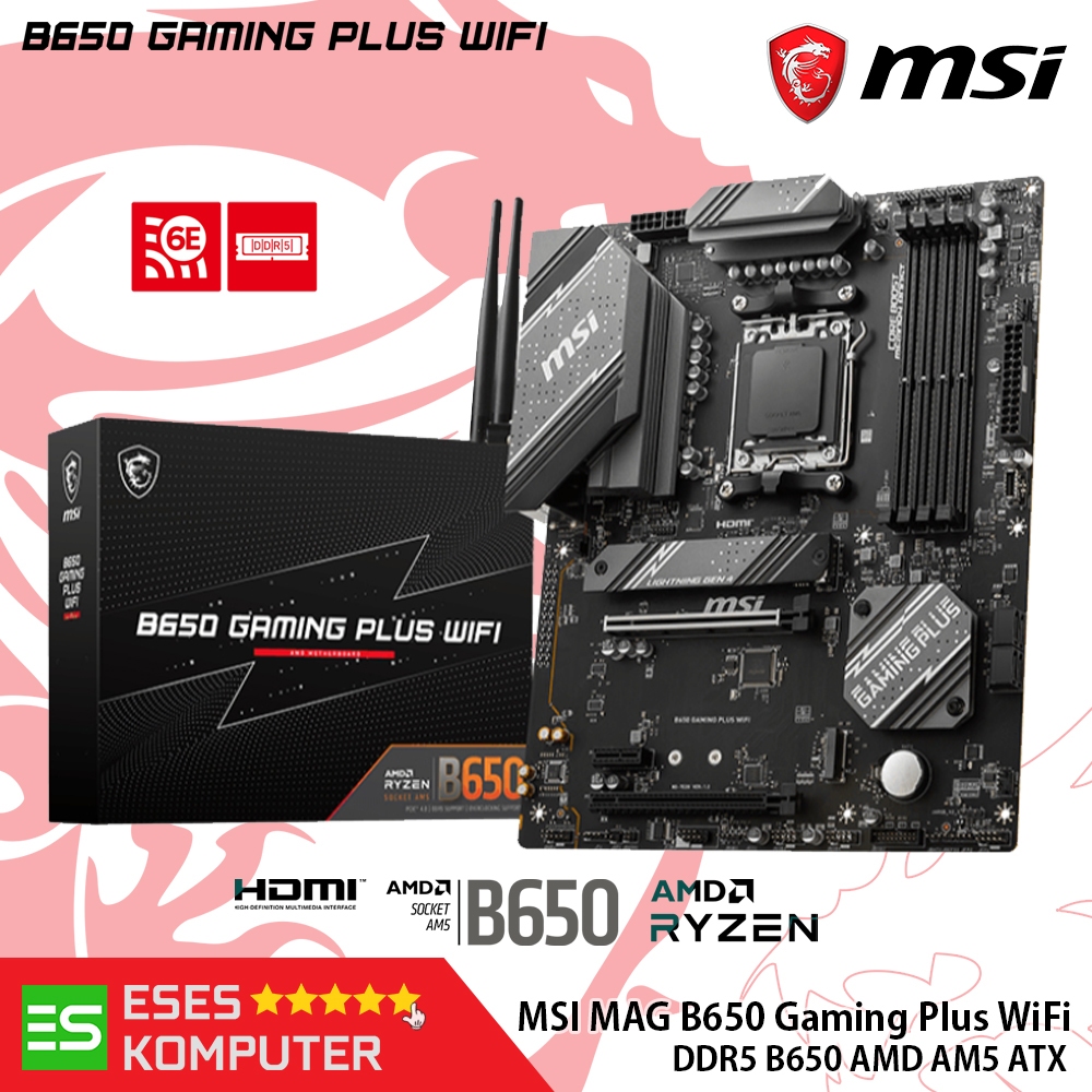 Jual Motherboard MSI B650 Gaming Plus WiFi ATX B650 AMD AM5 DDR5 ...