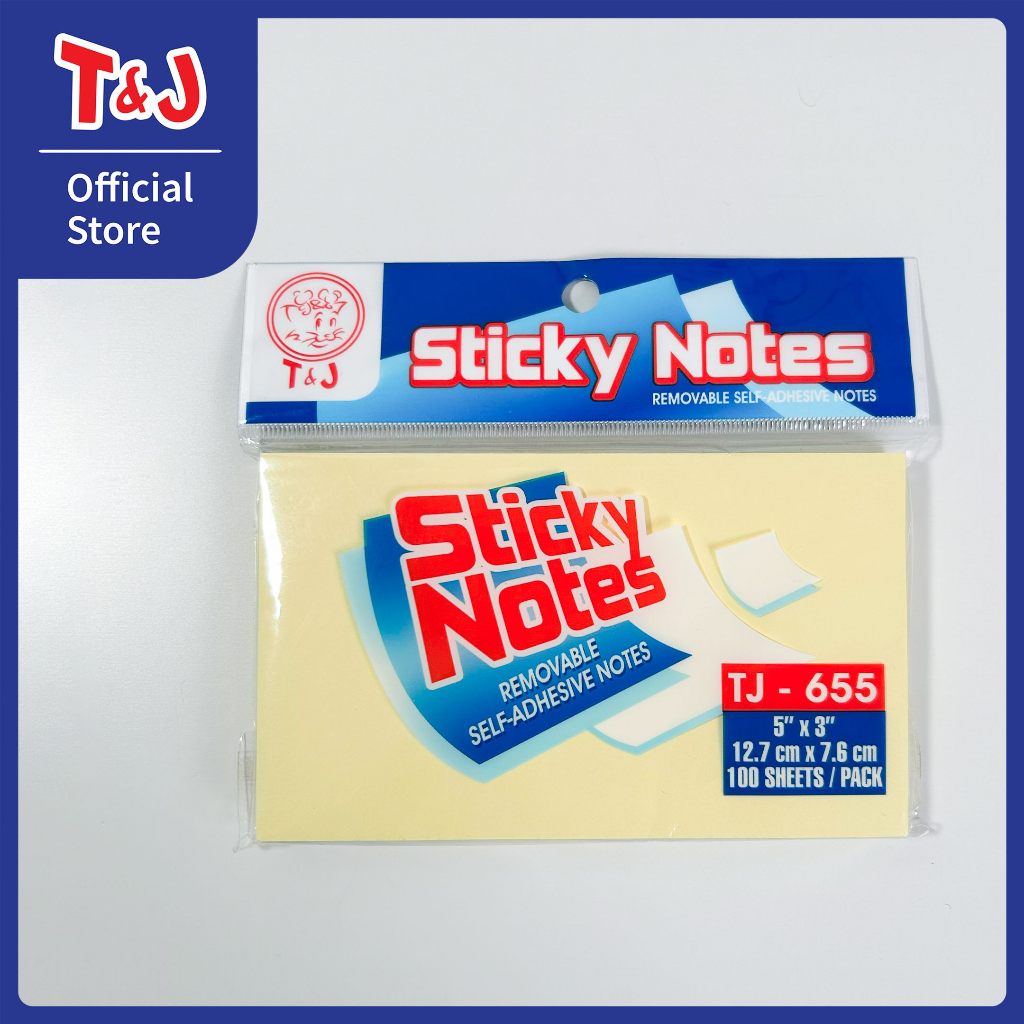 Jual T&J Labels STICKY NOTES TJ 655 (5" X 3") | Shopee Indonesia
