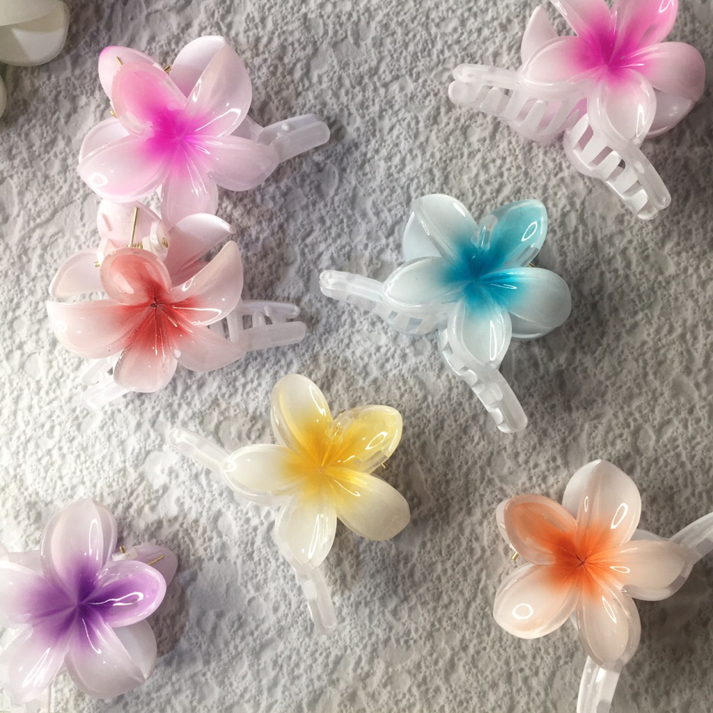 Jual Jepit Rambut Jedai Wanita Motif Bunga Kamboja 5cm Aksesori Rambut ...