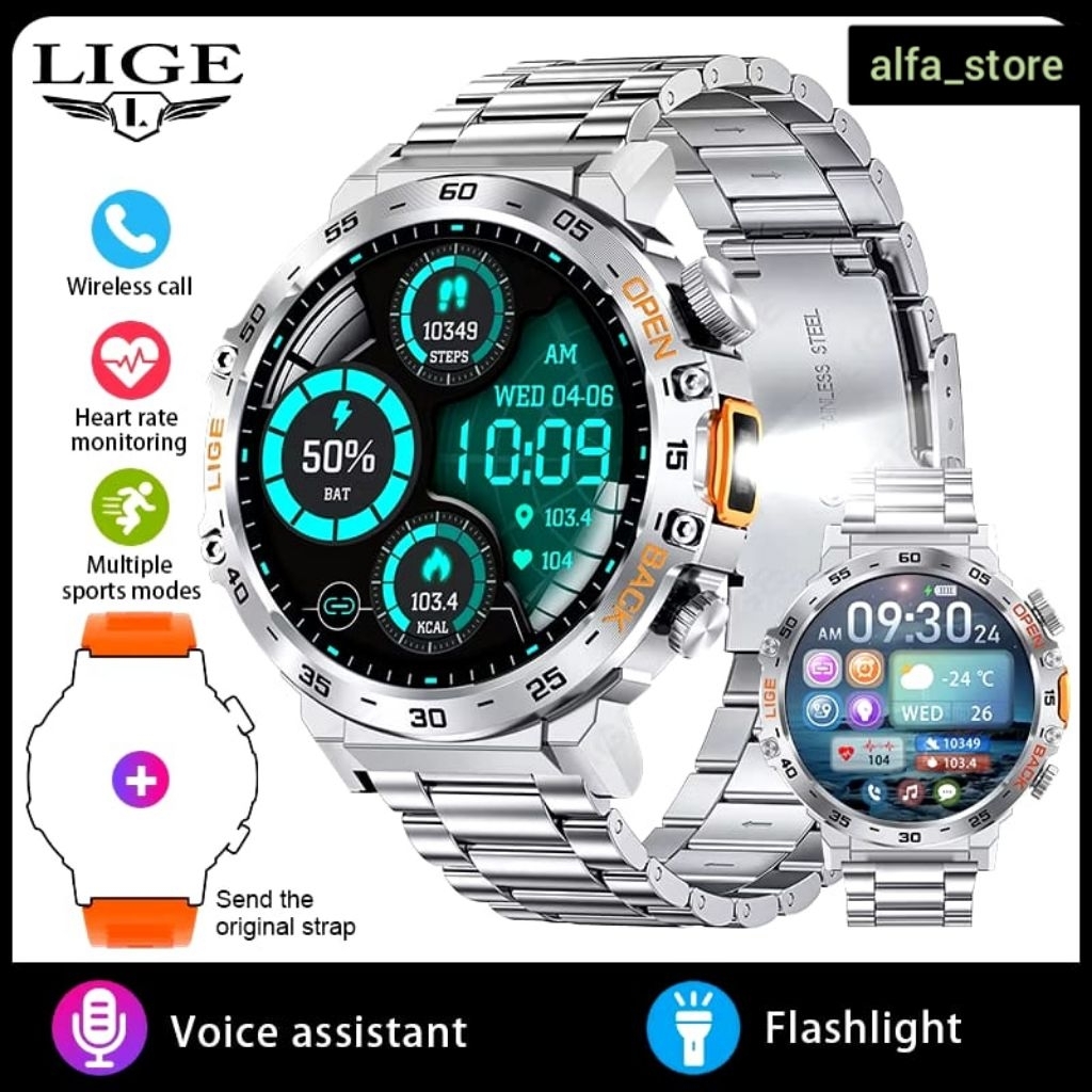 Jual Jam Tangan LIGE SMARTWATCH PRIA layar 1,51" | Shopee Indonesia