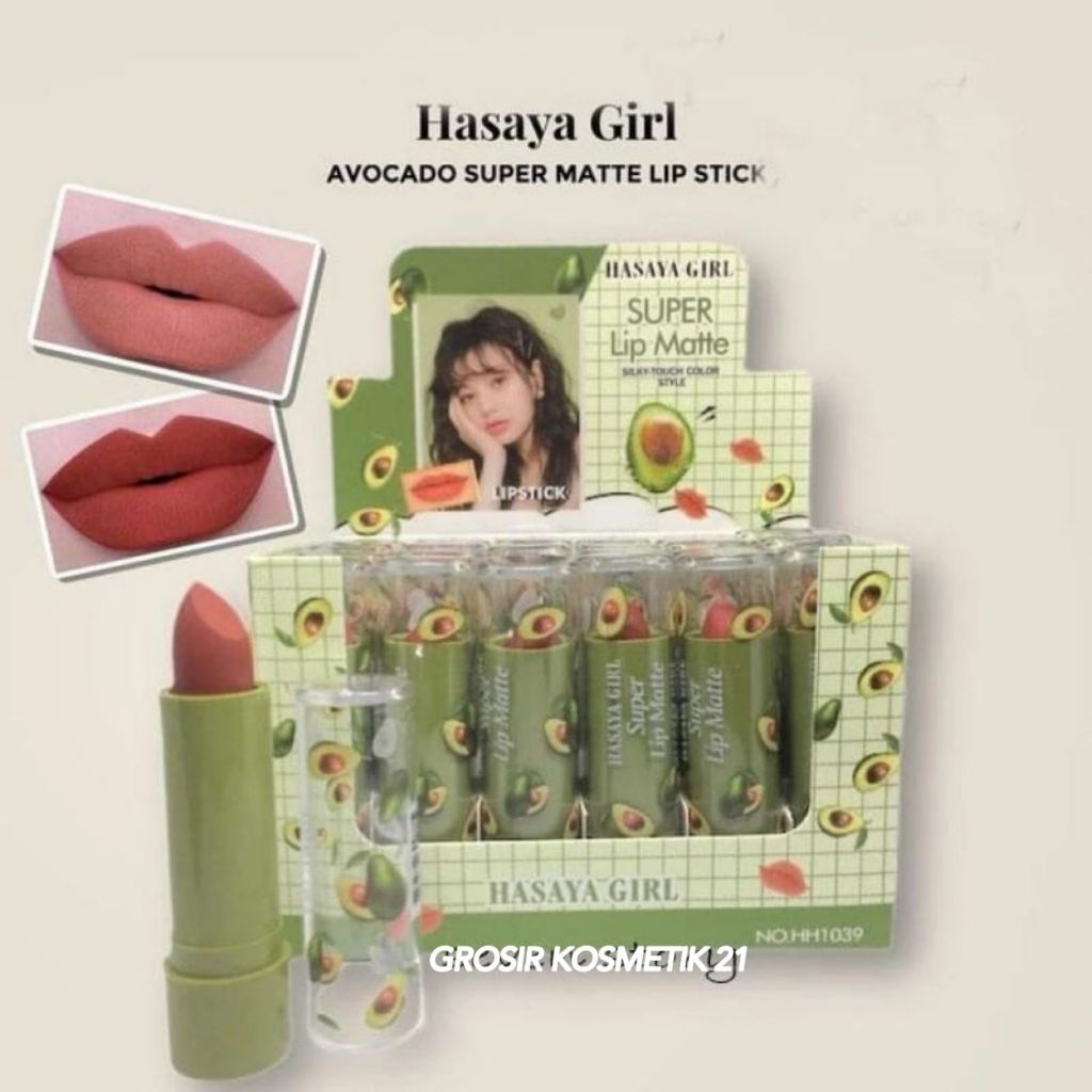 Jual [24 PCS] LIPSTIK HASAYA GIRL AVOCADO MATTE 1039 | Shopee Indonesia