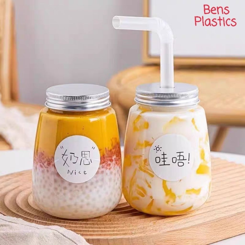 Jual [5 Pcs] Botol Jus Botol Almond Botol Dessert Botol Bubble Gum ...