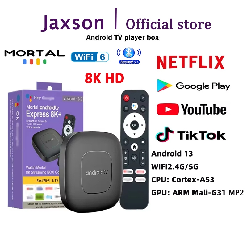 Jual Android TV Box 8K TV Box 4GB Ram 64GB Rom TV BOX 2.4G/5G Wifi ...