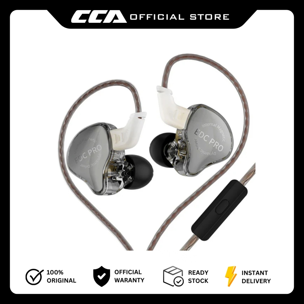 Jual KZ EDC Pro with Mic Dynamic Drivers Earphones In Ear Monitor ...
