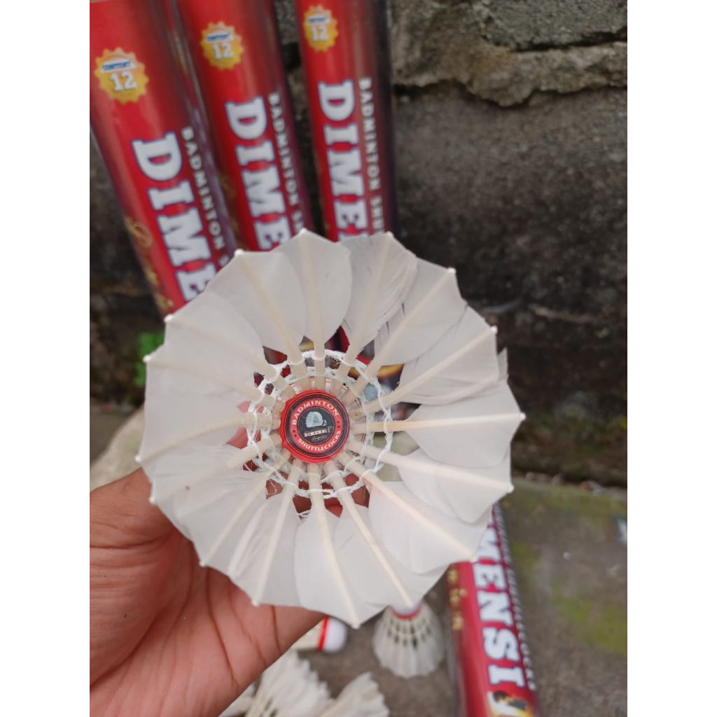 Jual Shuttlecock badminton Dimensi premium merah/ 1 slop isi 12 pcs ...