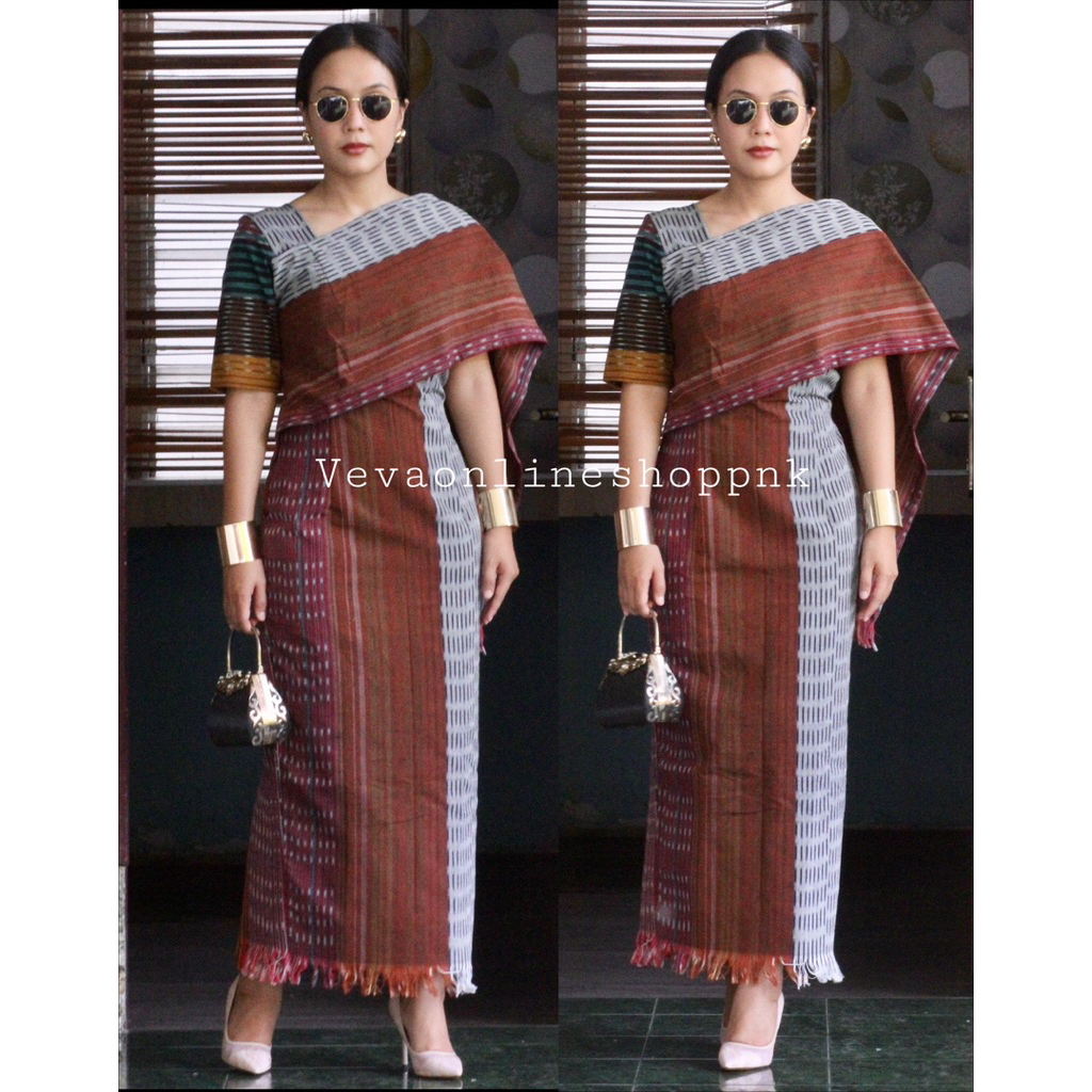 Jual DRESS ETNIK TENUN SAREE INDIA HITAM | Shopee Indonesia