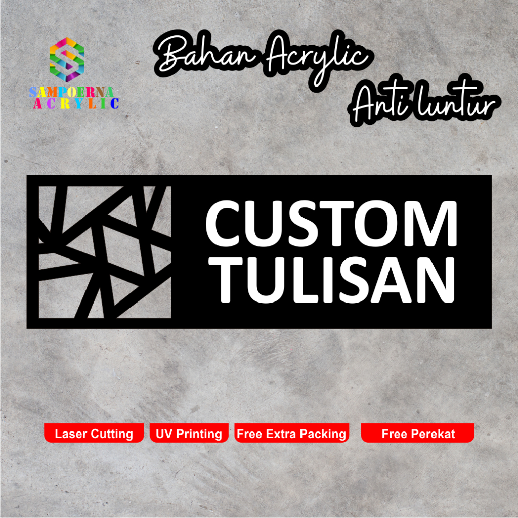 Jual Signage Custom Tulisan Sign Board Akrilik Tempel Nama Ruangan ...