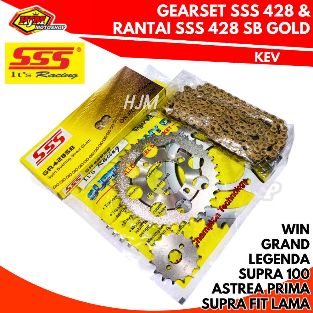 Jual GEARSET GIRSET SSS 428 HONDA GRAND / SUPRA 100 / HONDA WIN ...