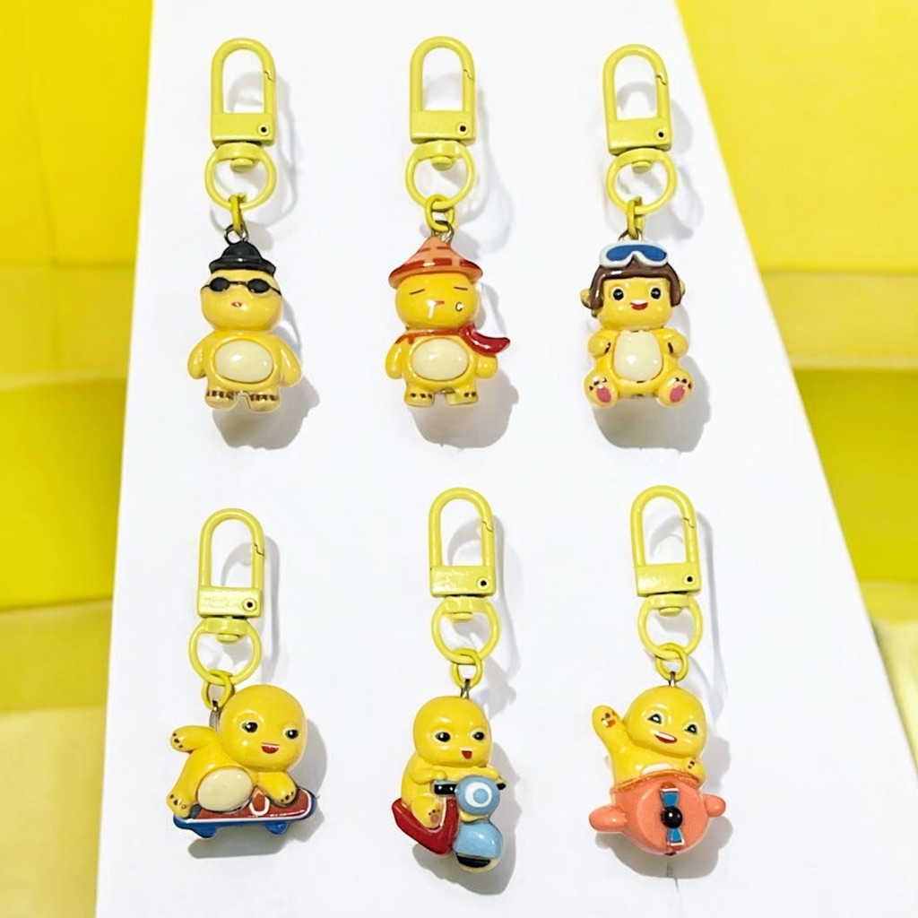 Jual Gantungan Kunci Karakter Dino Kuning Lucu Keychain Bag Charm ...