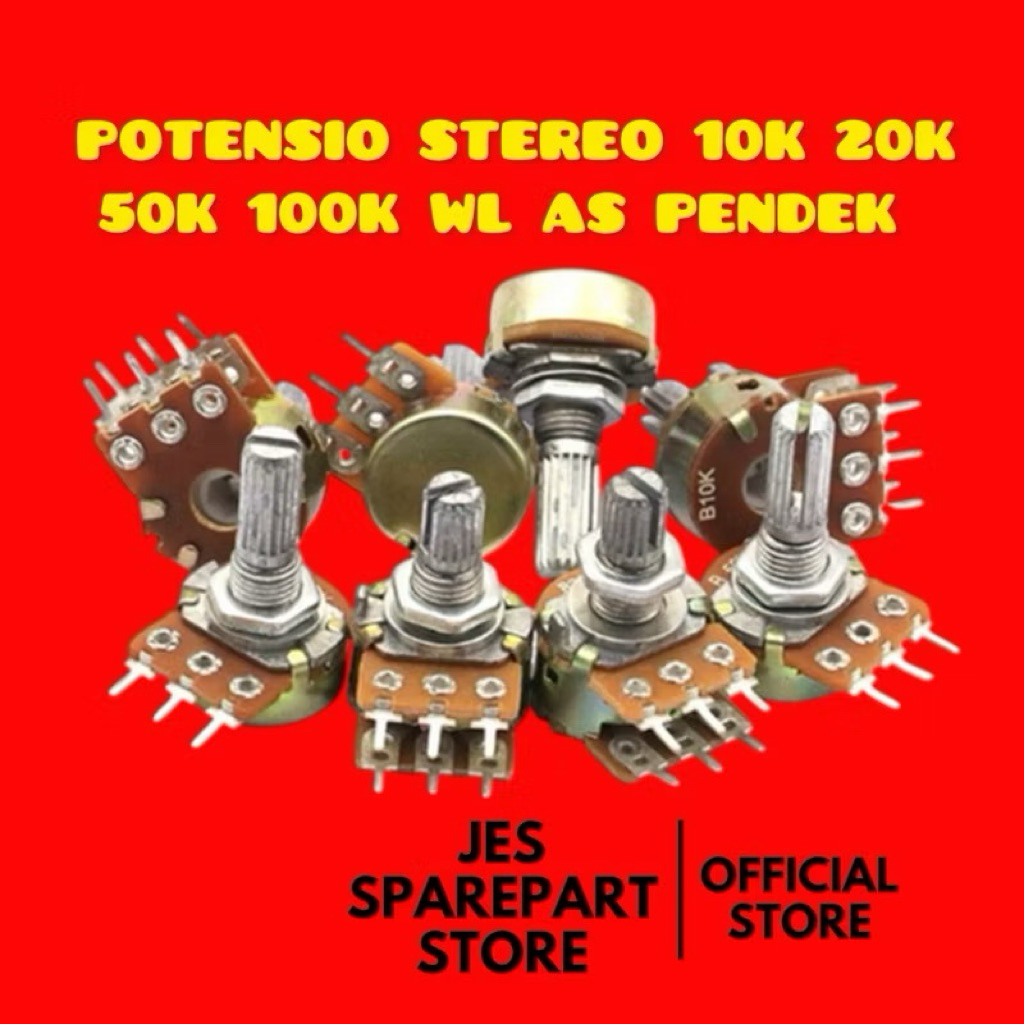 Jual POTENSIO STEREO AS PENDEK 10K 20K 50K 100K | Shopee Indonesia