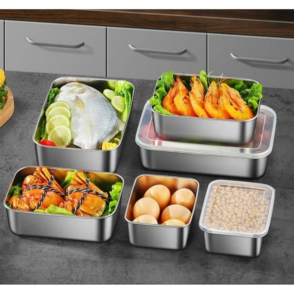 Jual Food Container stainless wadah kotak stainless sus 304 serbaguna ...