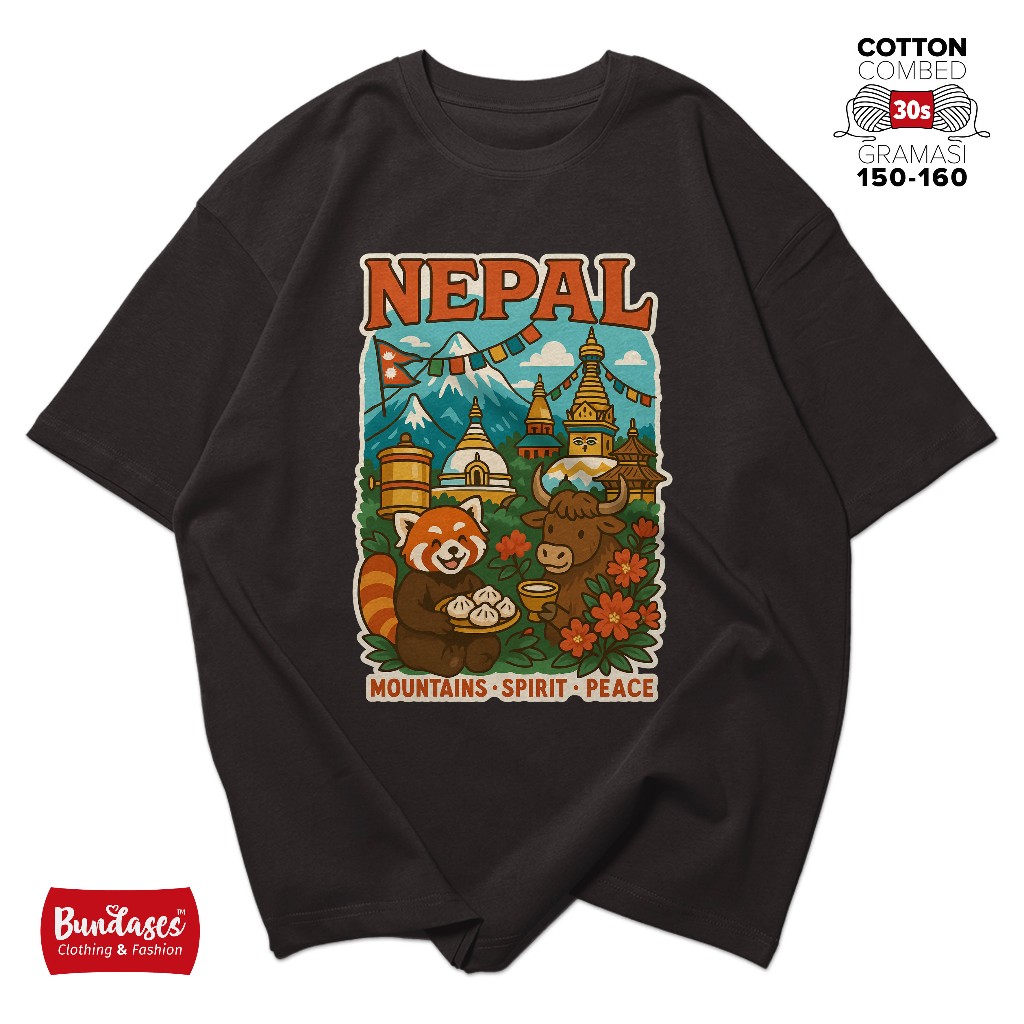 Jual Kaos Oleh Oleh Nepal Asia Pakai Tag Label Asal Negara Baju ...
