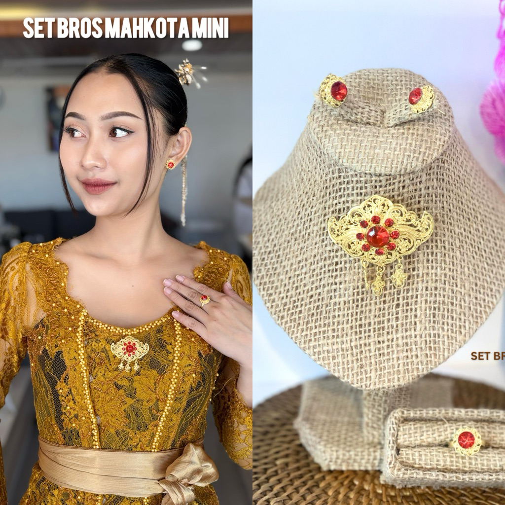 Jual STARLIGHT BALI - Set Bros Mahkota Mini / Set Alpaka / Bros Pin ...