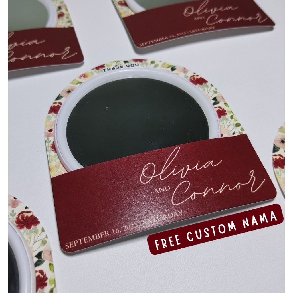 Jual SOUVENIR PERNIKAHAN CERMIN CUSTOM NAMA || SOUVENIR MURAH ...