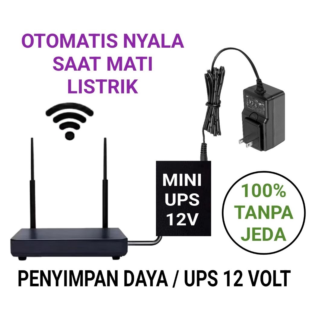 Jual PENYIMPAN DAYA/UPS DC 12 VOLT 1A (BTR2/3M) | Shopee Indonesia