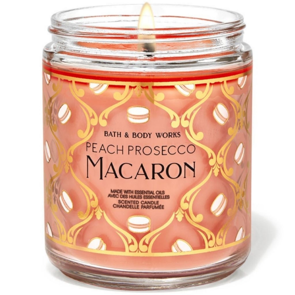 Jual BBW PEACH PROSECCO MACAROON 1 SINGLE WICK MINI SCENTED CANDLE 198 ...