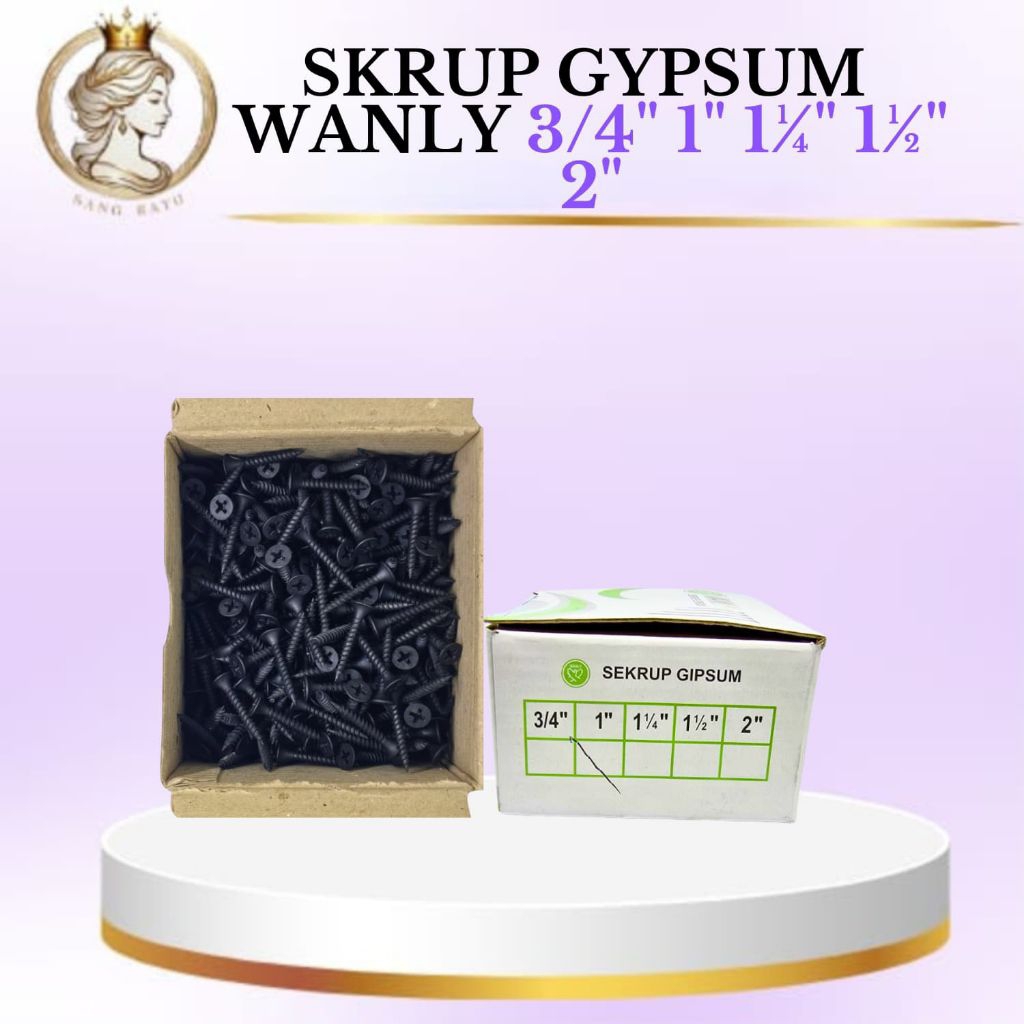 Jual Sekrup Baja Skrup Asbes Sekrup Gypsum WANLY | Shopee Indonesia