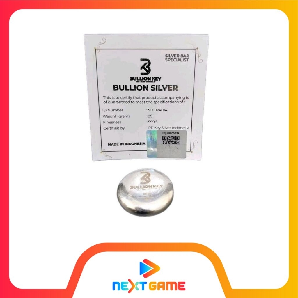 Jual Bullion Key Silver Bar 10 Gram - Perak Batangan Murni - Silver ...