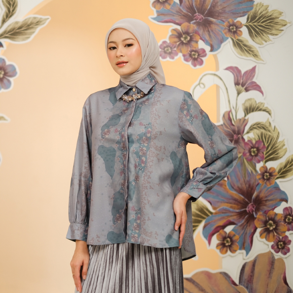 Jual ZM Zaskia Mecca - Yania Blouse Kemeja Wanita - Romansa ...