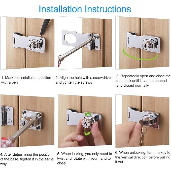 Jual ARINIHOME_ 2.5/3/4 INCH OVERPAL KUNCI HAPS LOCK STAINLESS TEBAL ...