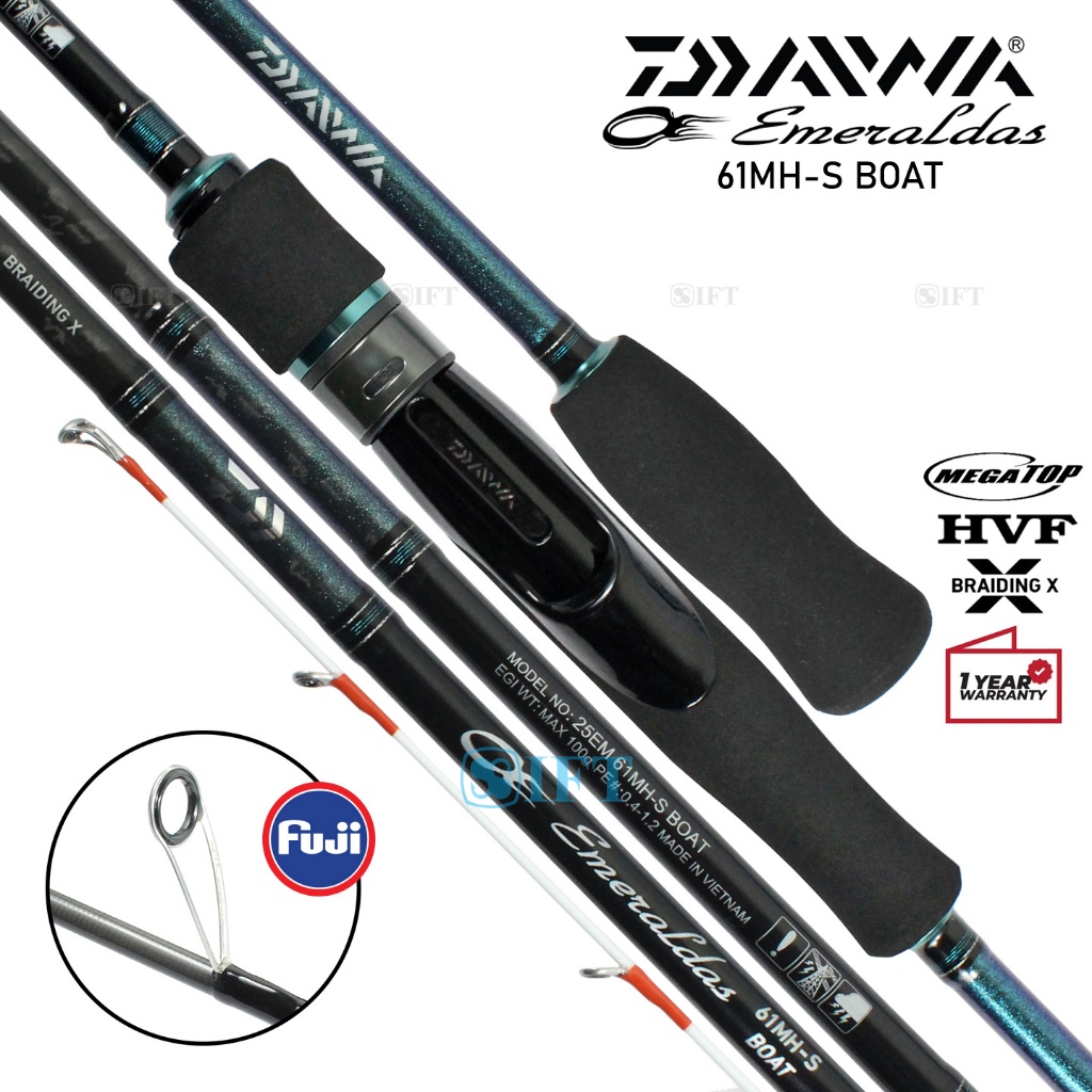 Jual Joran Eging DAIWA EMERALDAS BOAT [2025] 185 190 MH-S | Carbon Solid Tip | Fuji Alconite ...