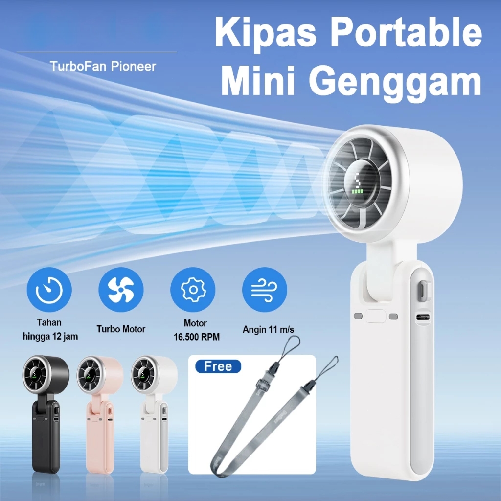 Jual Kipas Mini Portable Turbo High Kipas Tangan Portable Fleksibel 180 ...