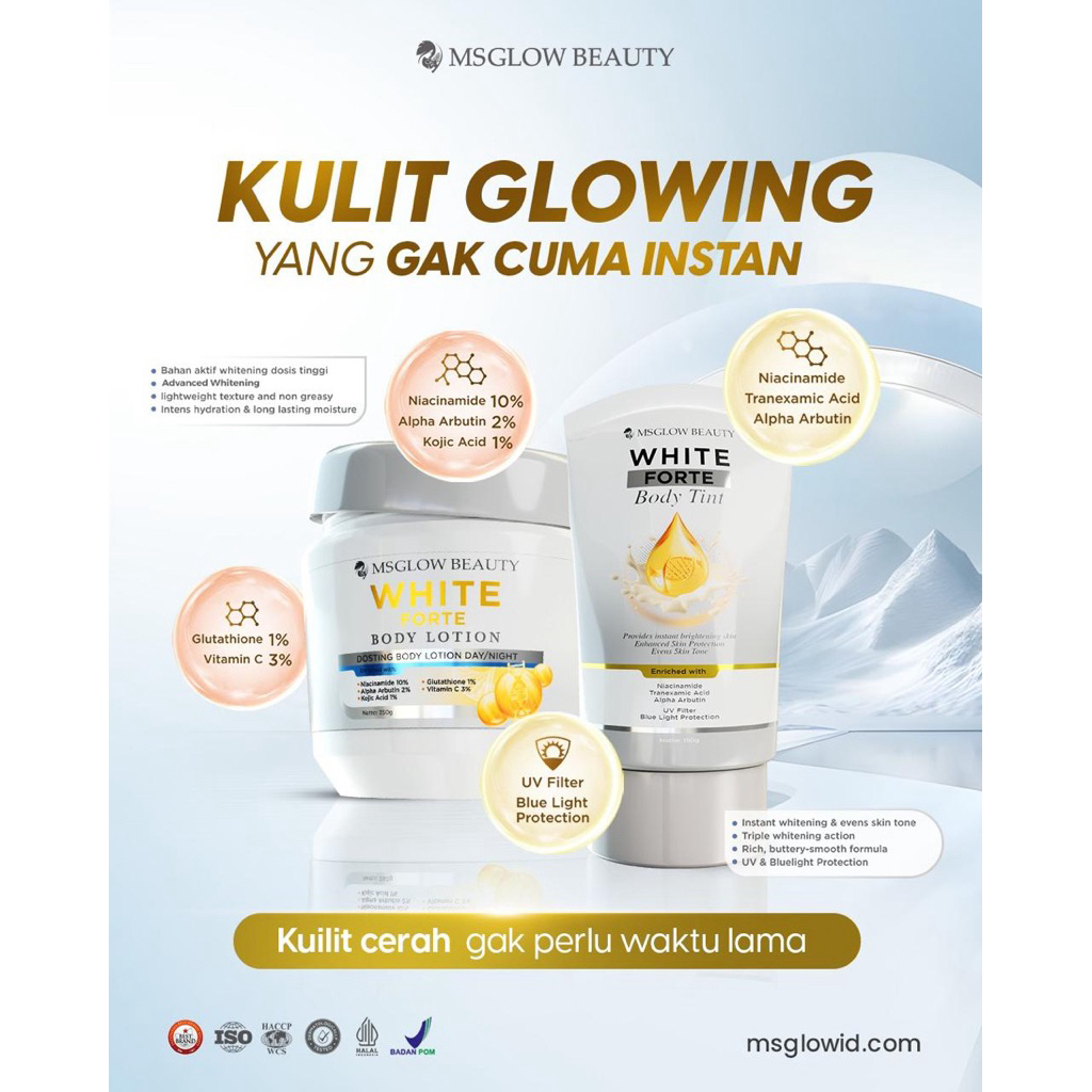 Jual MSGLOW BODY LOTION SERIES NEW FORTE TERBARU DOSTING | Shopee Indonesia