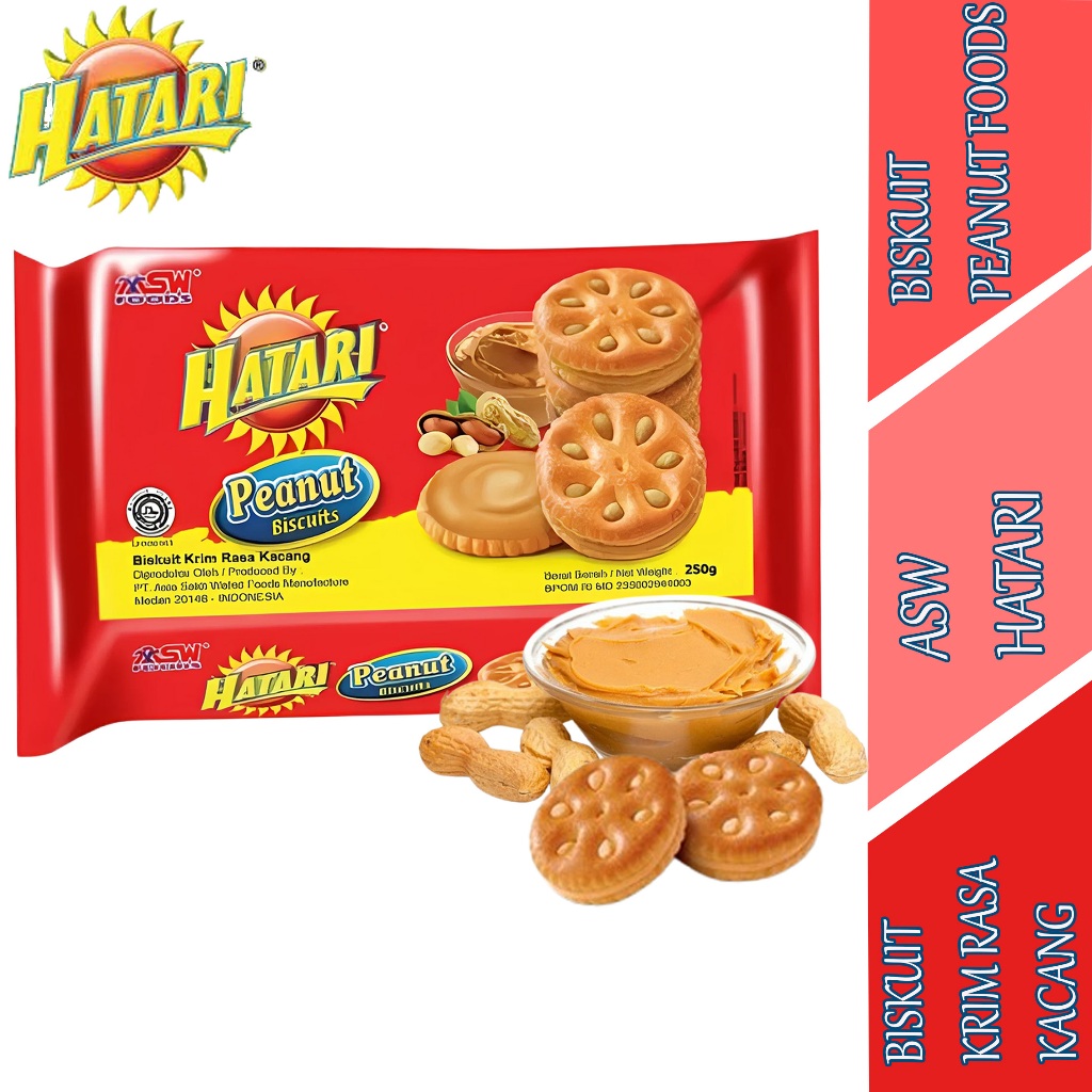 Jual Biskuit Krim Rasa Kacang - Biskuit Hatari - Biskuit Peanut Cream ...