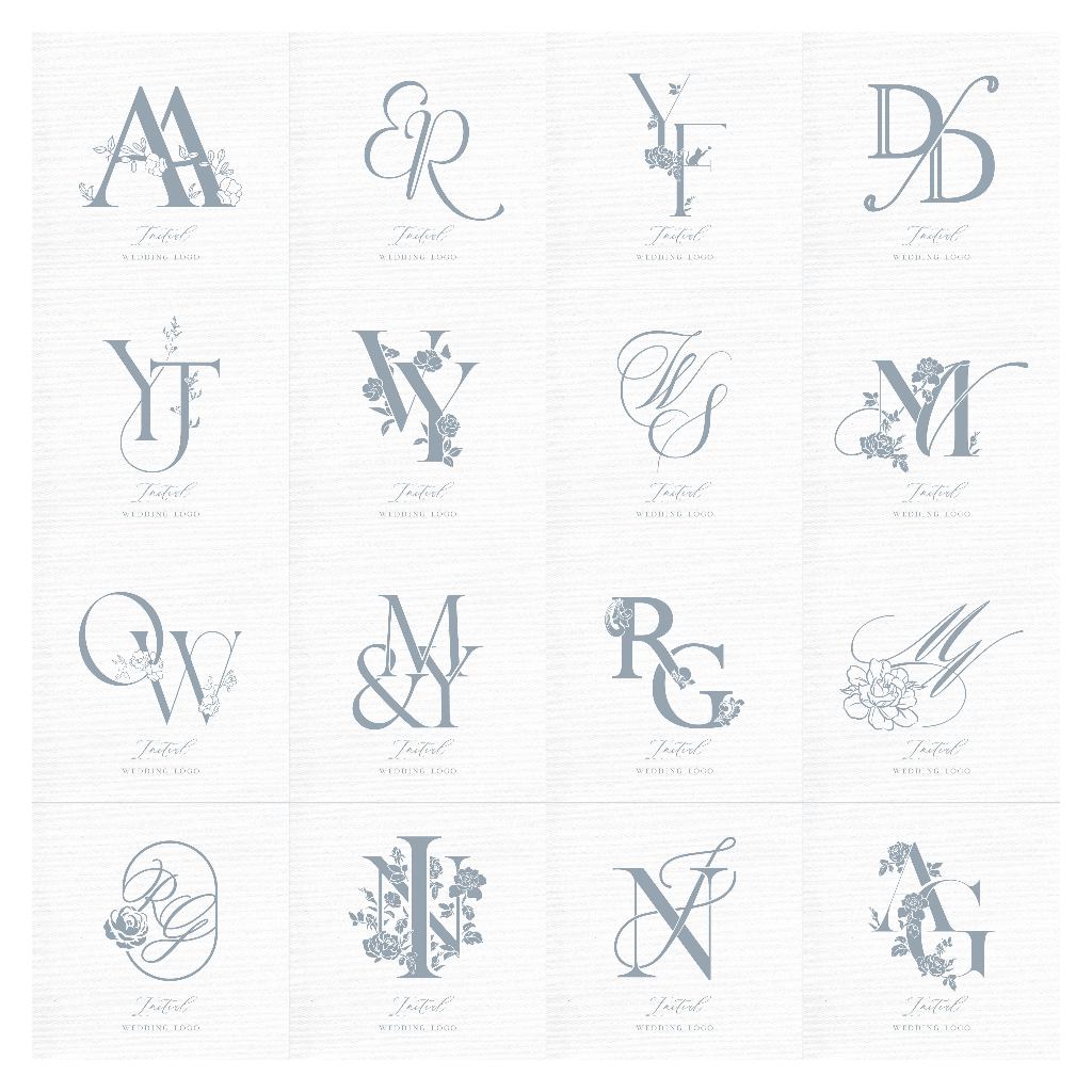 Jual Jasa Desain Custom Inisial Nama | Logo Wedding | Logo Nama | Logo ...