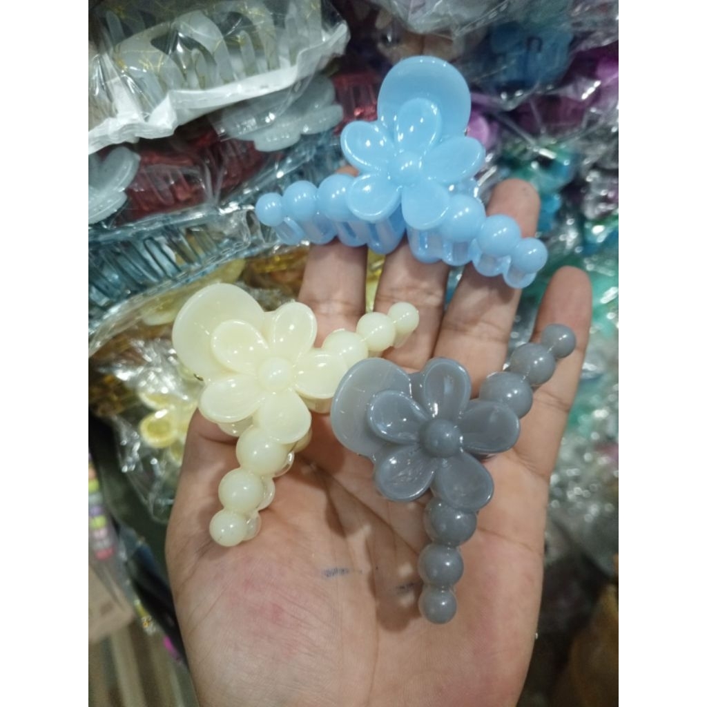 Jual (12pcs) Jepitan Rambut Import Model Simpul Bulat Bunga Tengah ...