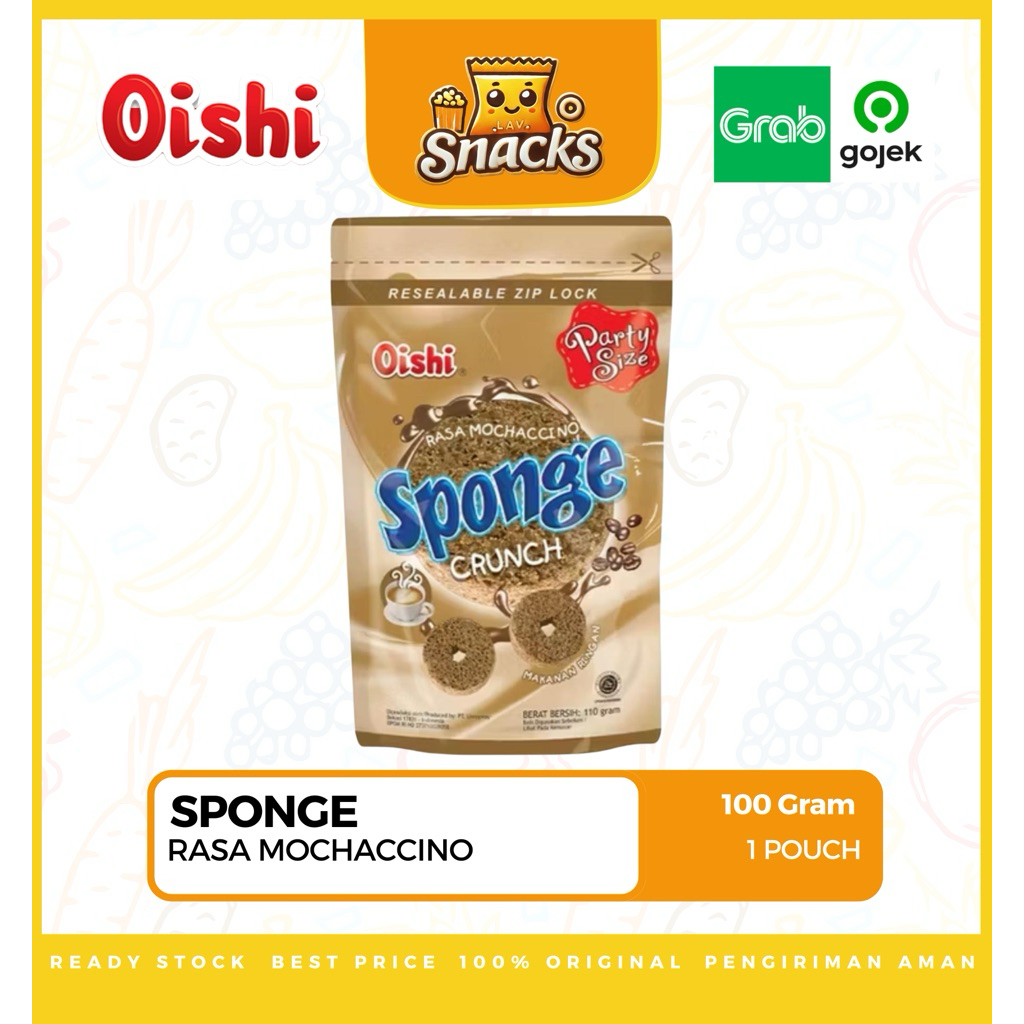 Jual Lav.Snacks︱Sponge Crunch Oishi Chocolate Strawberry 100GR - 1 PCS ...