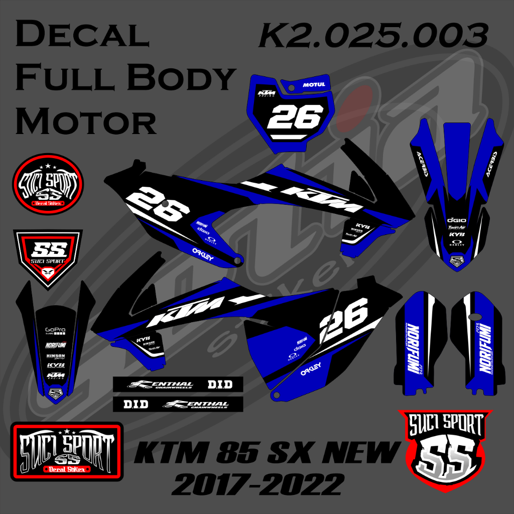 Jual Decal Stiker Sticker KTM 85 New Full Body Terbaru 2017-2022 Free ...