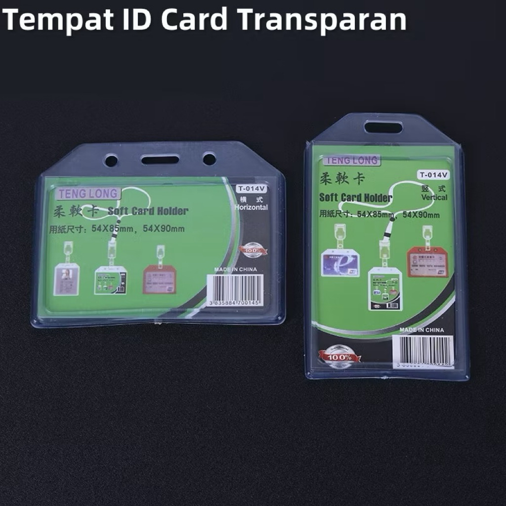 Jual Tempat ID Card Transparan / Soft Card Holder Karet Lentur / Kotak ...