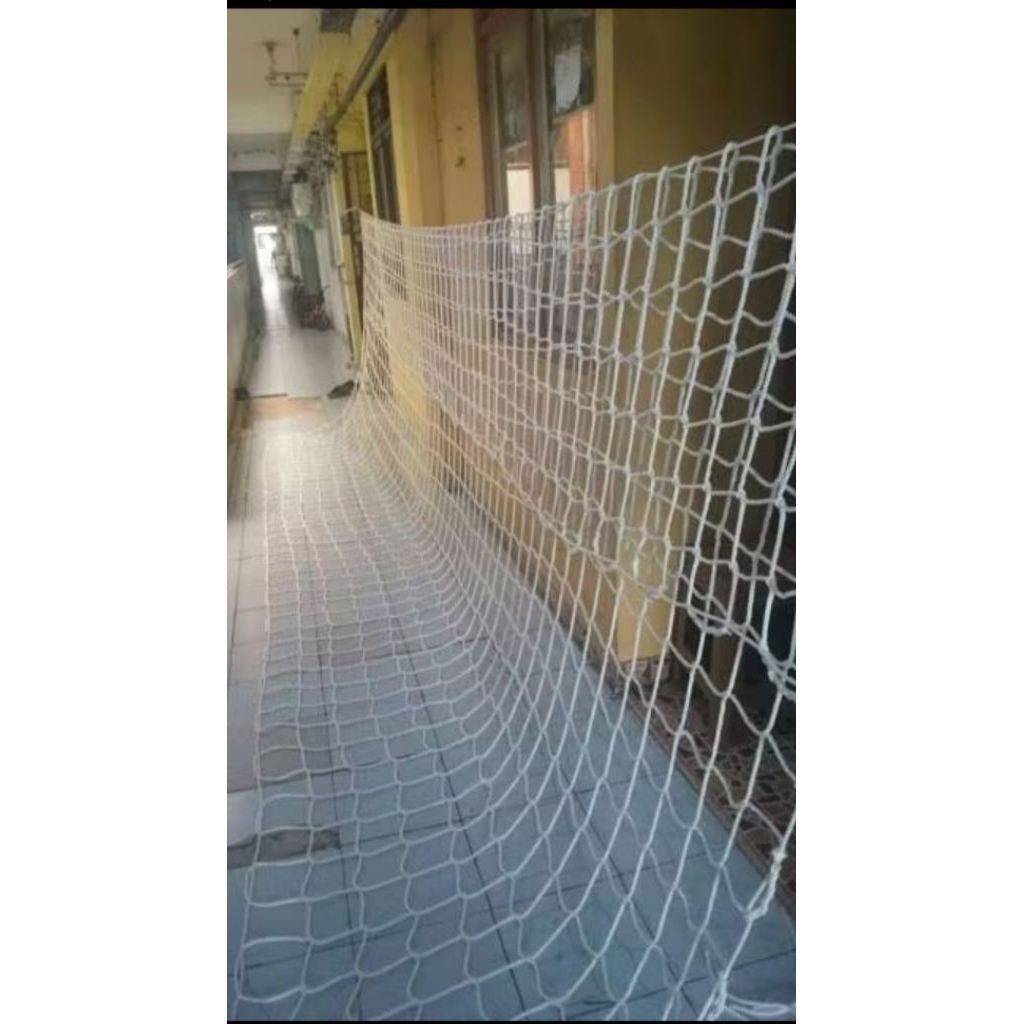 Jual jaring jala jala tusuk nilon tali 6 mm diameter lubang 10x10 cm ...