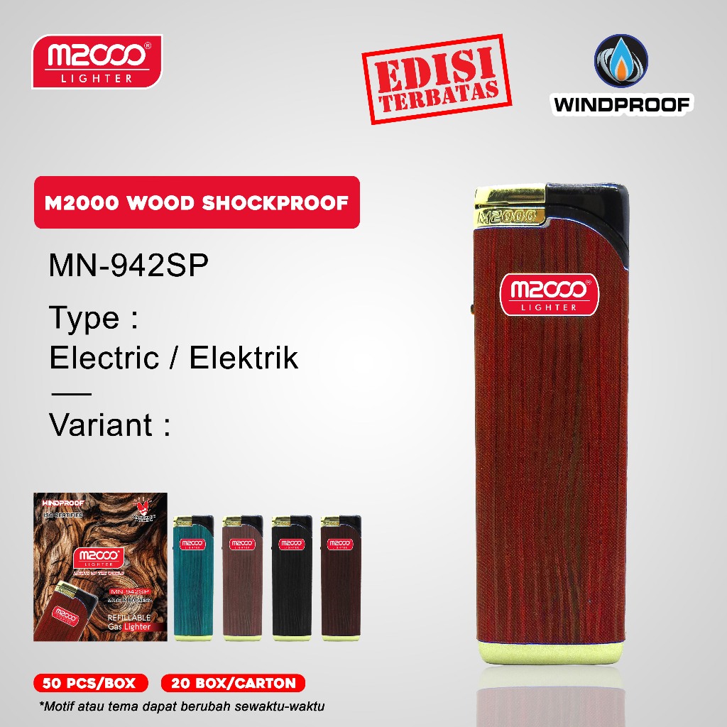 Jual M2000 Korek Api Jet Flade ShockProof Wood Series / MN-942 SP ...