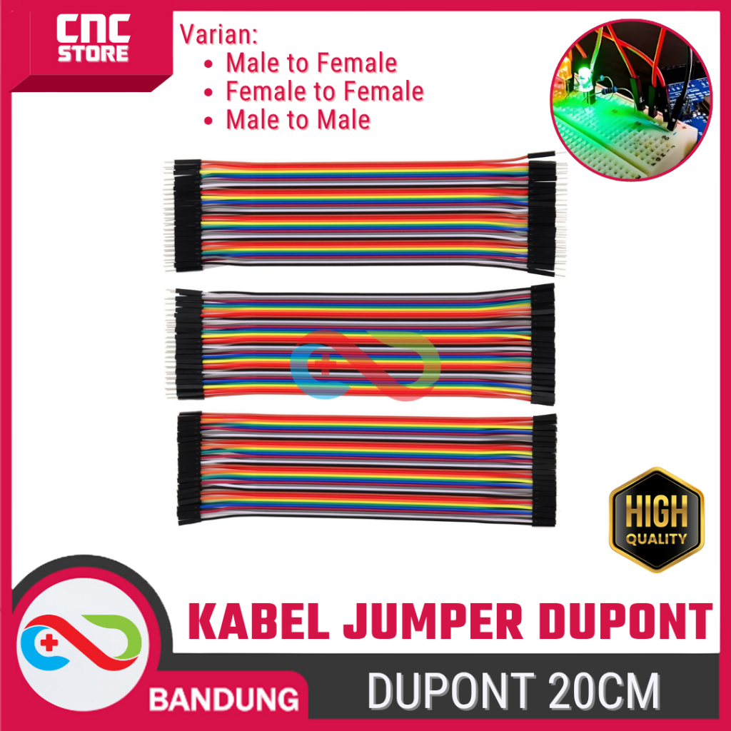 Jual Kabel Jumper 40PCS 20CM Male to Female/Female to Female/Male to ...