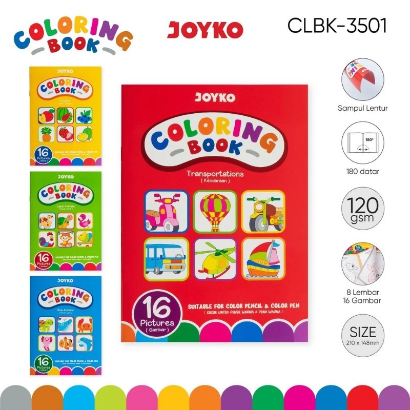 Jual PRODUK BARU BISA COD JOYKO CLBK-3501 Buku Mewarnai / Coloring Book ...