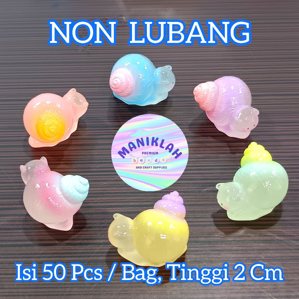 Jual Manik Bentuk Bekicot GID 3D NON LUBANG, Tinggi 2 Cm, isi 50 pcs ...