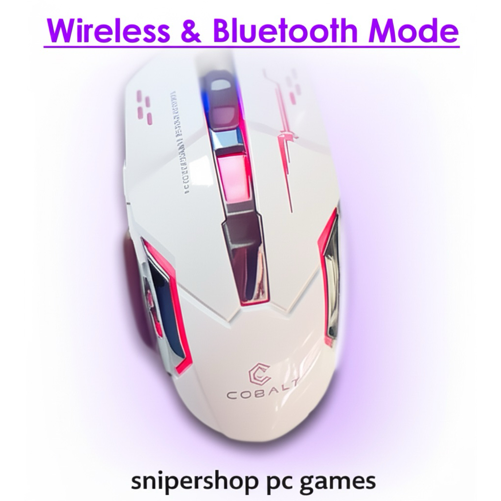 Jual Mouse Gaming Wireless dan Bluetooth dual mode COBALT murah warna ...