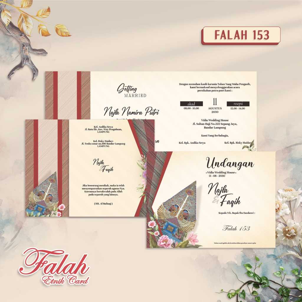 Jual Cetak Undangan Falah 153 | Cetak Undangan Blangko Murah | Cetak ...