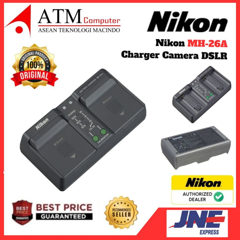 Jual Nikon Battery Charger MH-26A Nikon MH26A MH26 A ORIGINAL | Shopee ...