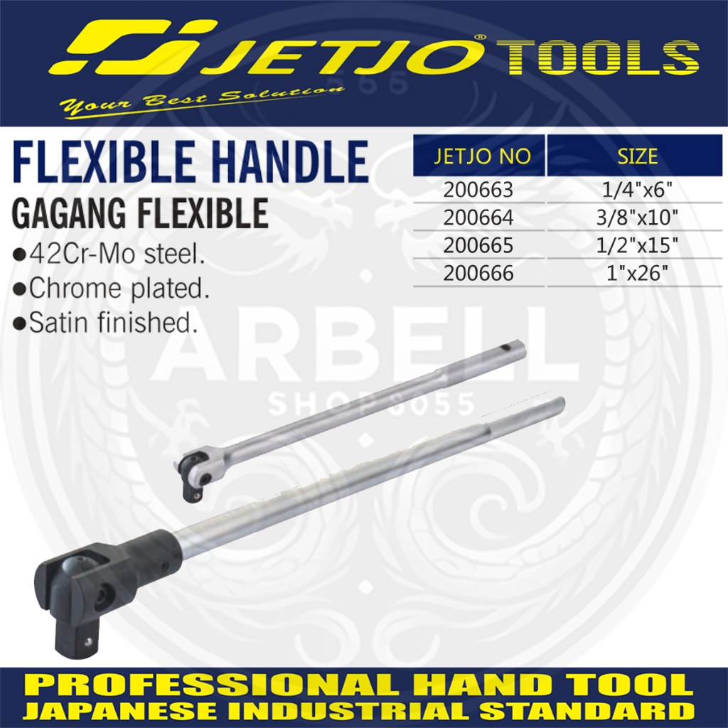 Jual FLEXIBLE HANDLE GAGANG KUNCI SHOCK FLEXIBLE DR 1/4" - 3/8" - 1/2 ...