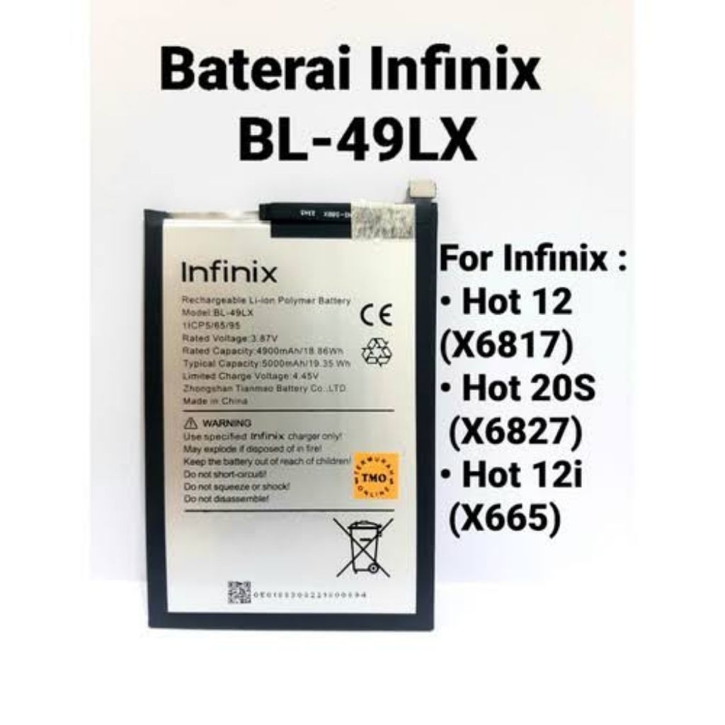 Jual BATTERY / BATERAI INFINIX HOT 11S (BL-49GX) / NOTE 11 (BL-49KX ...