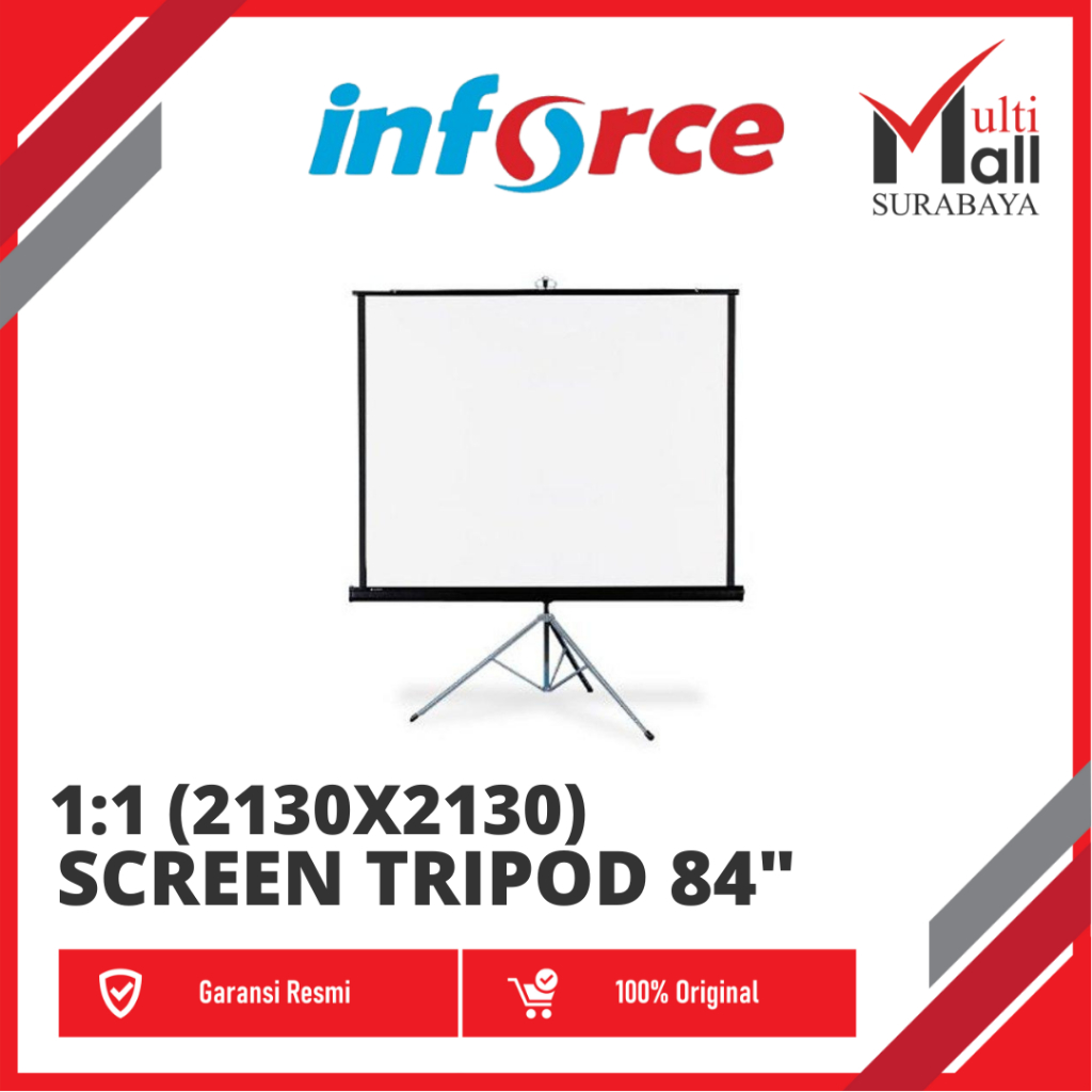 Jual Tripod Screen Projector 84 1:1 INFORCE (2130X2130) | Shopee Indonesia