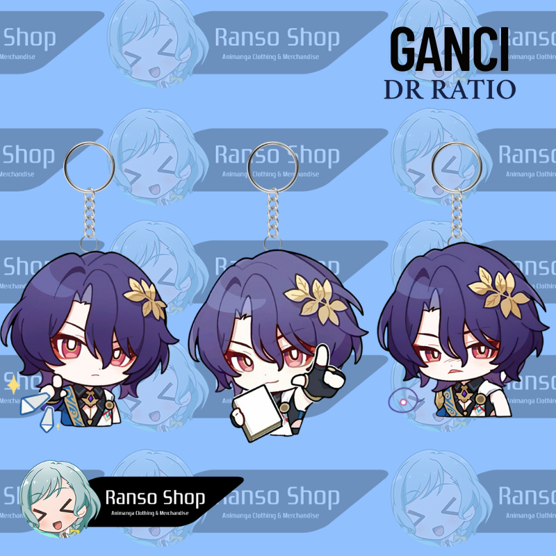 Jual Keychain Honkai Star Rail Dr. Ratio UV Printing Laser Cut ...